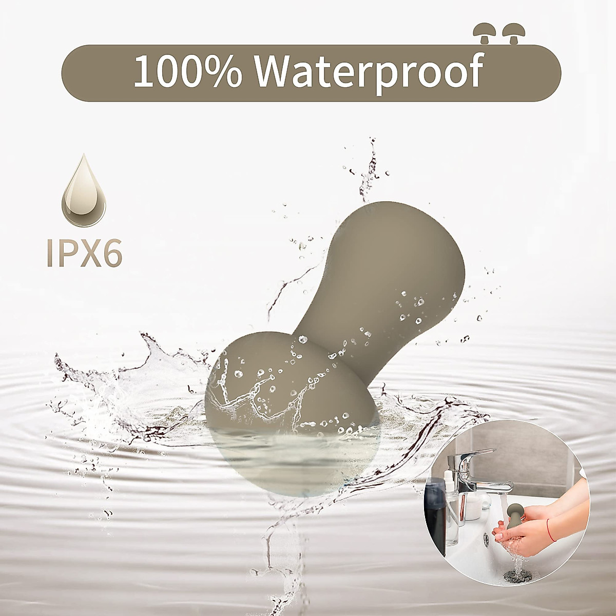 MaeDouy Mushroom Shaped Shoulder & Neck Electric Massager - Waterproof Personal Handheld Cordless Portable Travel Back Massager, Suitable for Full Body to Relieve Muscle Pain and Fatigue.(Light Green)