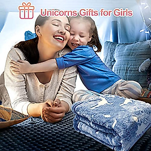 TEHALK Dinosaur Blanket for Boys Girls Glow in The Dark Blankets for Boys Soft Fleece Blankets for Kids Personalized Baby Blanket for Boys Cute Toddler Blankets for Boys Unique Dinosaur Gifts 40"x60"