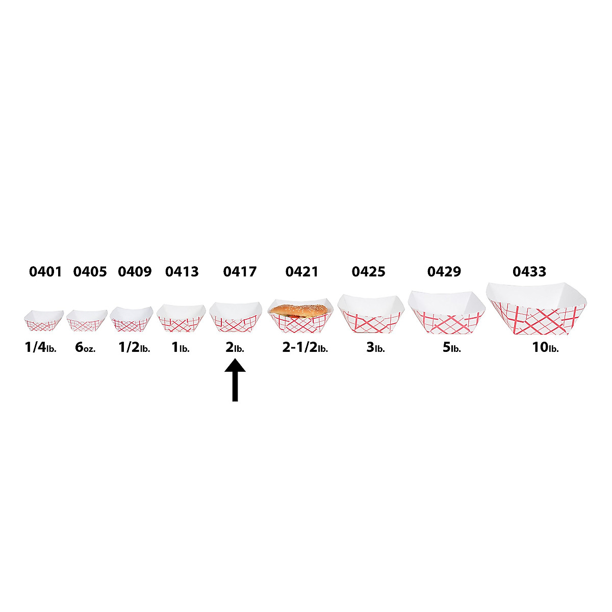 Southern Champion Tray 0417 #200 Southland Paperboard Food Tray, 2 lb Capacity, Red Check (Case of 1000)