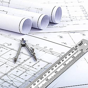 Ruler Metal Straight Edge Ruler Stainless Steel Ruler 12 Inch Ruler Set Rulers Bulk 1 Pack