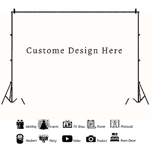 Yeele 10x8ft Custom Backdrop Personalized Photography Background Customized Your Image Kids Birthday Baby Shower Gender Reveal Wedding Anniversary Party Decorations Banner