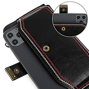 Pearl Angeli Small Crossbody Phone Bag RFID Cell Phone Purse Wristlet Credit Card Wallet Shoulder Bag Travel Black