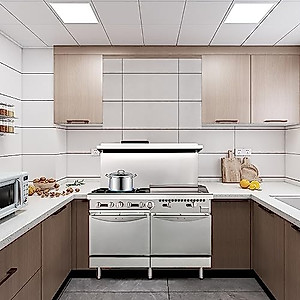 WMAOT 48" Commercial Range with 4 Burner 4.25 Cu.Ft 2 Electric Oven 24" Griddle 214000 BTU Manual Natural Gas Range for Commercial Kitchen Restuarant Bar