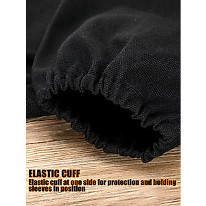 Zhanmai 4 Pairs 21 inches long Welding Sleeves, Heat and Flame Resistant Protective Cotton Canvas Sleeves, Welding Supplies Accessories Tools for Men Women, Black