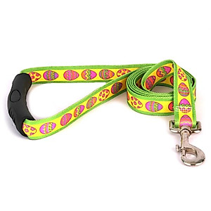 Yellow Dog Design Easter Eggs Ez-Grip Dog Leash with Comfort Handle 1" Wide and 5' (60") Long, Large