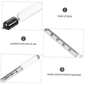 GETAJGHSD Hydrometer Mud Making Supplies Liquid Measuring Device Liquidometer Liquid Tester for Liquid Meter Liquid Measuring Tools Petroleum Meter Distilling Supplies Test Tool Glass