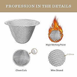 60PCS Pipe Screens 3/4Inch Stainless Steel Mesh Clean Screens, Bowl Screens3/4 Inch, Along with a 3-in-1 Cleaning Tool, Brush, and Stainless Steel Storage Box Adjustable Size