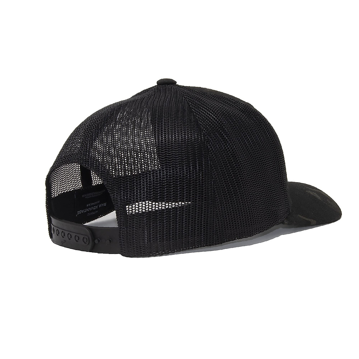 RAM ADVANTAGE Pure Alpha Trucker Hat | Mesh Two Tone Snapback Cap Premium Quality Durable Comfortable Fit (Black Camo)