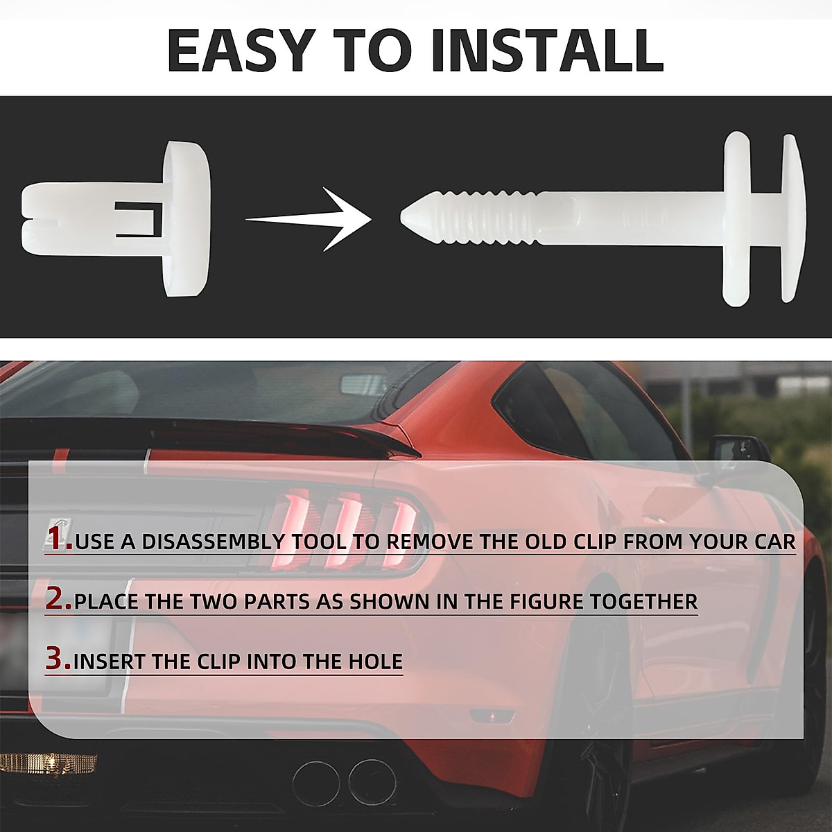 NTNEV 50 Pcs Automotive Door Panel Retainer Clip, Replacement for GM 15960325, Compatible with GMC Truck Chevrolet Cadillac