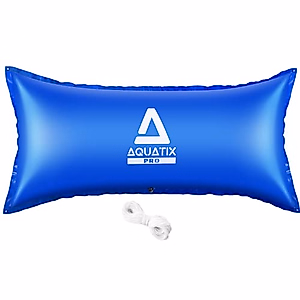 Aquatix Pro Pool Pillows for Above Ground Pools, 4 x 8 ft Closing Winter Kit with 100ft Rope, Super Thick 0.4mm PVC Swimming Pool Cover Air Pillow, Cold-Resistant Winterizing Ice Equalizer