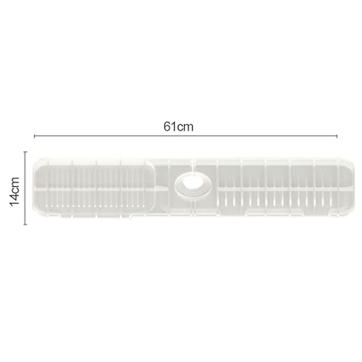 Grebest Household Faucet Draining Mat Faucet Draining Mat Non-slip Silicone Quick Drying Foldable Bathroom Kitchen Sink Splash Guard Soft Faucet Draining Mat Transparent XL