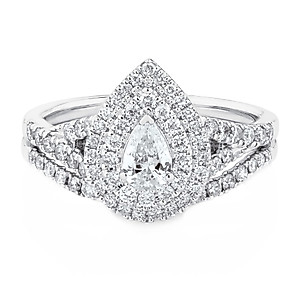 Molioaki 1 Carat (ctw) D-VVS1 moissanite engagement rings for women Platinum Plated Silver moissanite rings-Y-9