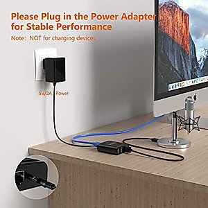 WEme USB Extender, 4-Port USB 2.0 Ethernet Extender Hub Over Cat5/ Cat5e/ Cat6 Cable Connection up to 60Meters/196FT, RJ45 Lan Extension with Power Adapter for Logitech Webcam, Camera, Speakerphone