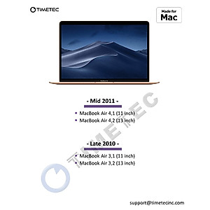 Timetec OEM MZCPA256HMFU-000A1 256GB Compatible for Apple Mini SATA mSATA III 6 Gb/s SSD Flash for Mac Book Air Late 2010 and Mid 2011 11’’ A1370 EMC 2392 EMC 2471, 13" A1369 EMC 2392 EMC 2469(256GB)