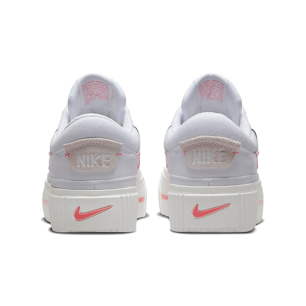 Nike Wmns Court Legacy Lift Women's Trainers, White Pink, 8 US