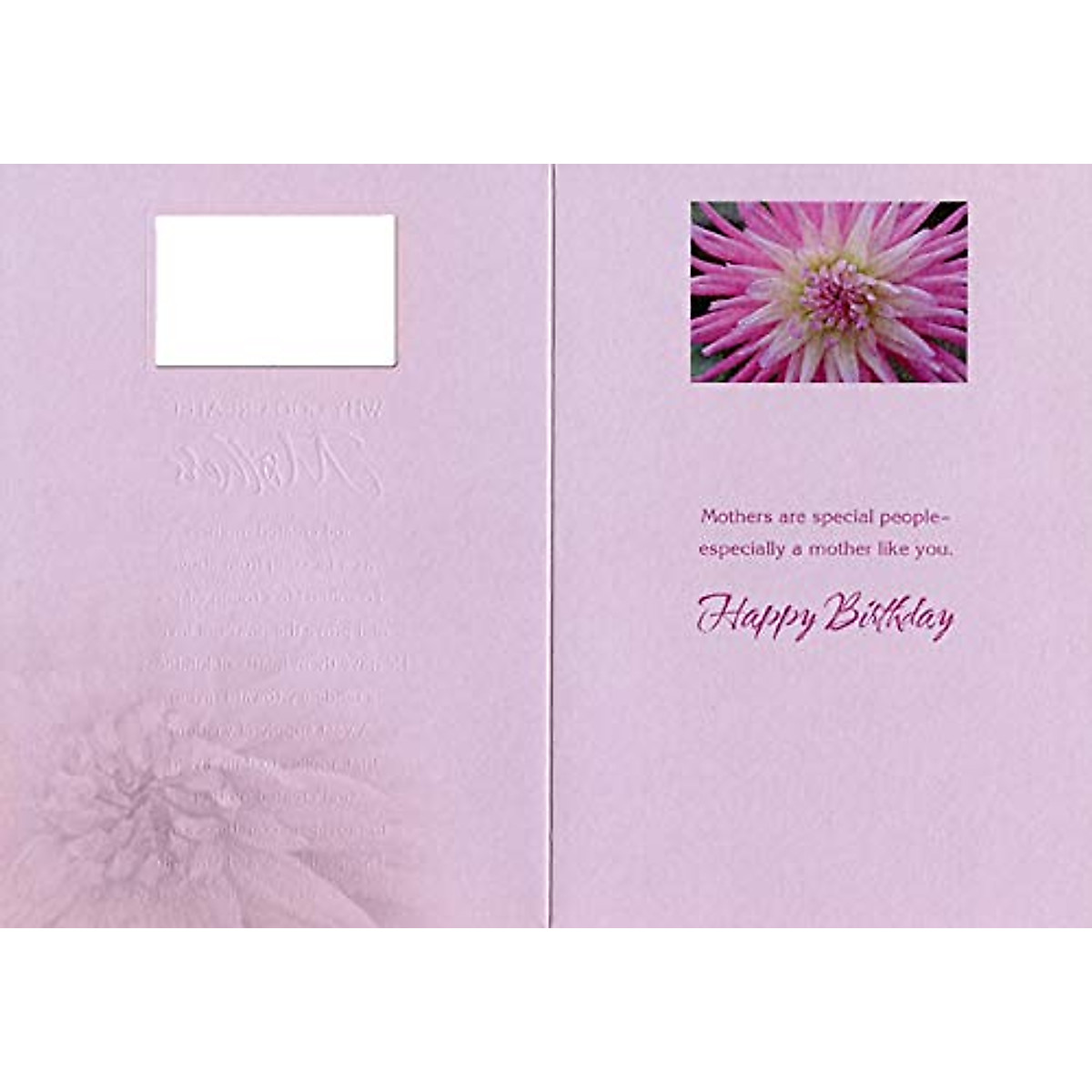 Designer Greetings Why God Created Mothers: Flower in Die Cut Window Religious/Inspirational Birthday Card