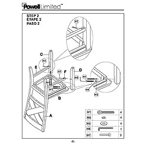 Powell 9 Piece Wooden dining set