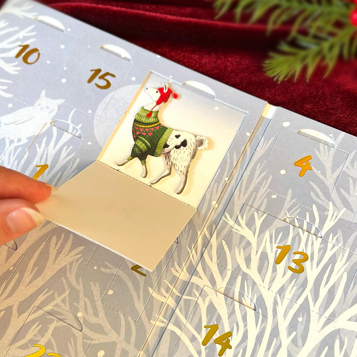 Freshcut Paper 2025 Advent Calendar, Woodland Wonderland, Pop Up 3D Greeting Cards, Paper Advent Calendar, Christmas Gifts, Holiday Cards with Blank Notecard & Envelope