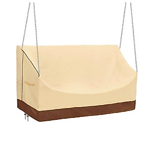 HEPOVER Porch Swing Cover 61Inch Waterproof Hanging Outdoor Swing Cover Garden Hammock Swing Chair Cover Patio Furniture Cover