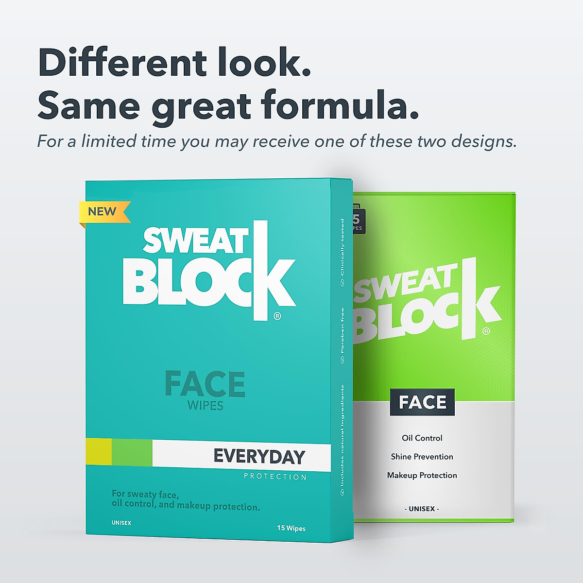 SweatBlock Antiperspirant Face Wipes for Men & Women - 15 Count - Helps Control Oily Skin, Reduce Shine & Facial Perspiration - Clinically Tested - Vitamin E
