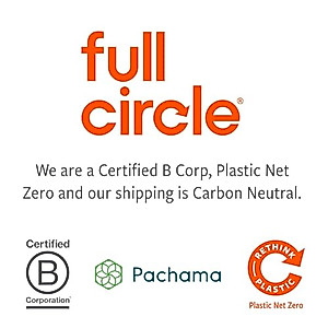 Full Circle Scrap Happy – Food Scrap Collector and Freezer Compost Bin - Hanging Kitchen Countertop Bin for Fruit and Vegetable Waste, Slate