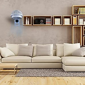 Heal Smart 7 inch Wall Mount Fan, 3 Speeds & 3 Modes, 15 Hours Timer, 60° Oscillating Circulating Fan, with Remote Control, Air Circulation Fan for Indoor Use, White