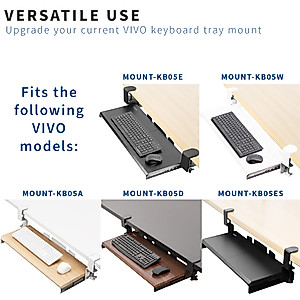 VIVO Steel Height Adjustment Kit Brackets for Computer Keyboard and Mouse Trays, Fits MOUNT-KB05A, MOUNT-KB05D, MOUNT-KB05E, and More, Black, MOUNT-KB5SP