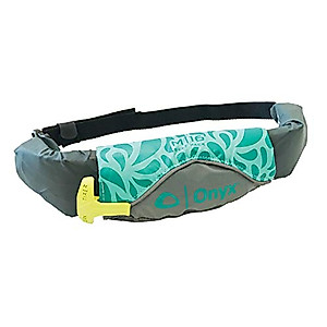 ONYX M-16 Belt Pack Manual Inflatable Life Jacket (PFD), Aqua