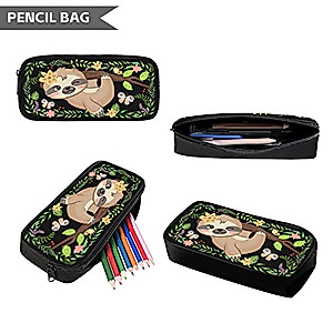 SENROLAN Sloth Backpack Set Sloth Backpacks+Lunch Bag With Holder+Pencil Case 3 Pieces Branch School Book Bag Travel Hiking For Girls Boys Men Women …