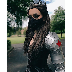 SWEETV Gothic Full King Crown - Metal Crowns and Tiaras for Men/Women (Unisex), Goth Prince Prom Party Hats, Halloween Cosplay Costume Accessories, Black