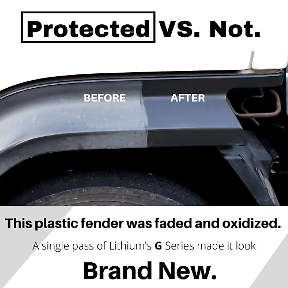 Lithium Plastic Trim Restoration Kit- Ceramic Graphene Infused - Restores Even The Most Damaged Plastic Trim to Factory New Look- Last for 250 Washes Guaranteed