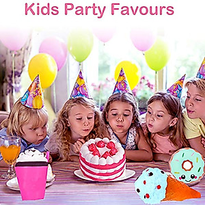 DIY Dessert Paint Your Own Squishies Kit for Kids, Slow Rise Squishies Top Christmas Arts and Crafts Toy for Girl & Boys,Ice Cream Food Squishies Blank White Squishys Creamy Scented Stress Relief Toy