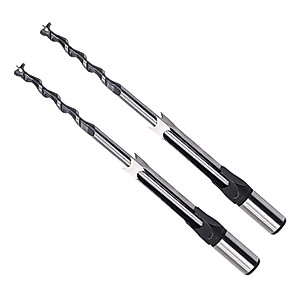 Utoolmart Square Hole Drill Bit for Wood, 1/2" Bearing Steel Hollow Chisel Mortise Power Tool for Woodworking 2Pcs