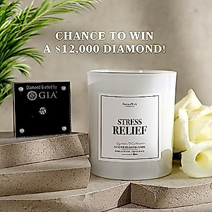 Foreverwick Stress Relief Candle | Diamond Candle Gift | Relaxing Candle Scent | Aromatherapy Candle for Bath, Destress & Clearance | Strong Scented Candles for Decor | 14 oz & 70 Hours Burning Time