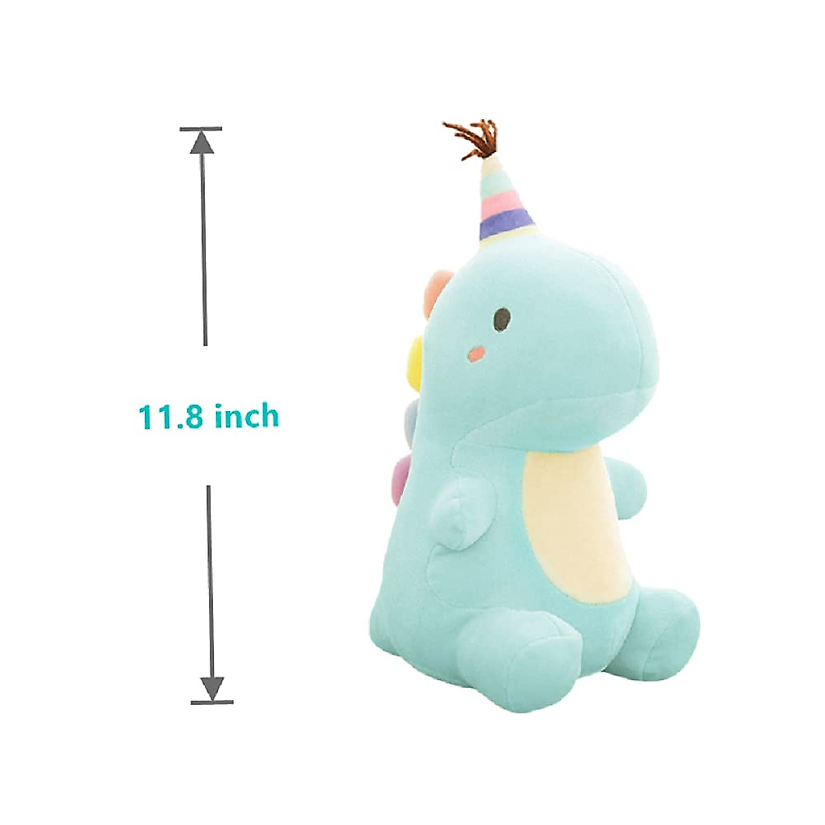 FSLMY Dinosaur Plush Toy Soft Stuffed Cute Animal Dinosaur Plush Doll As A Boy Girl Birthday Gift Halloween (Blue, 11.8 inch)