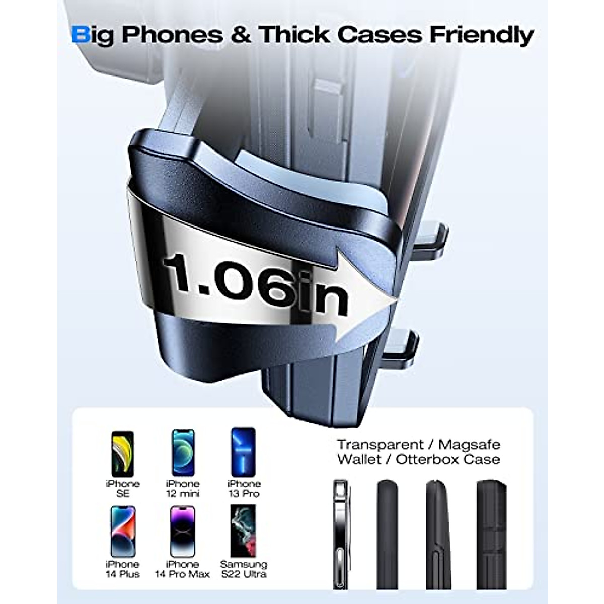 VICSEED Phone Mount for Car with [Anti-melting Anti-UV Film] Strong Power Suction Cup Dashboard & Windshield Car Phone Holder Mount Durable Hands-Free Universal Cell Phone holder for All Mobile Phones