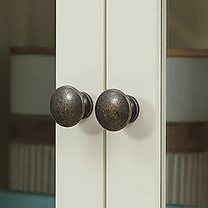 HOMCOM Freestanding Kitchen Pantry, 5-Tier Storage Cabinet with Adjustable Shelves and Drawer for Living Room, Dining Room, Cream White