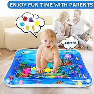 Airlab Tummy Time Baby Water Play Mat Inflatable Toy Mat for Infant & Toddlers Activity Center for 3 6 9 Months Newborn Boy Girl BPA Free