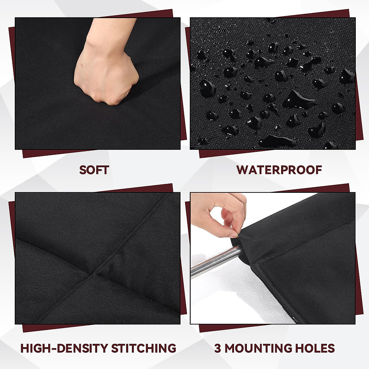 MABOZOO Thicken Outdoor Swing Replacement Fabric, 600D Oxford Porch Patio Swing Cushion Swing Seat Cover, Bench Cushion Replacement for Outdoor Patio Swing (54x20x20inch)