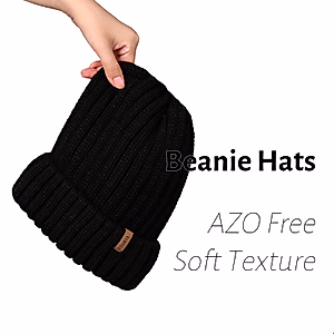 FURTALK Winter Hats for Women Fleece Lined Beanie Knit Chunky Womens Snow Cap