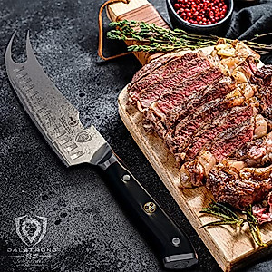Dalstrong Pitmaster BBQ & Meat Knife - 8 inch - Shogun Series ELITE - Forked Tip & Bottle Opener - Japanese AUS-10V Super Steel - G10 Handle - w/Sheath