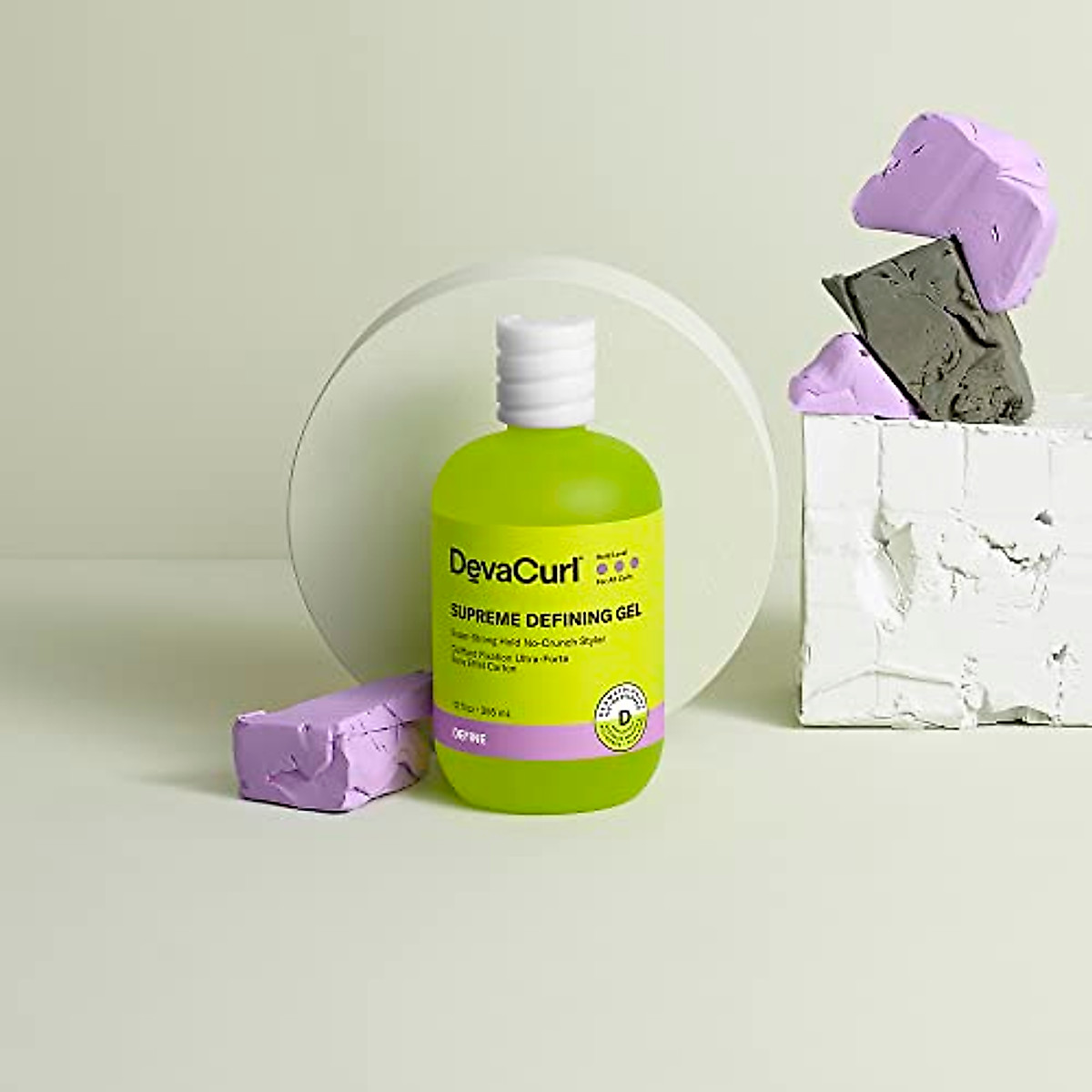 DevaCurl Supreme Defining Gel Super-Strong Hold No-Crunch Styler, Bright Breeze, 12 fl. oz.