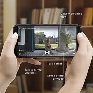 Petcube Bites 2 Wi-Fi Pet Camera with Treat Dispenser & Alexa Built-in, for Dogs and Cats. 1080p HD Video, 160 Full-Room View, 2-Way Audio, Sound/Motion Alerts, Night Vision, Pet Monitor