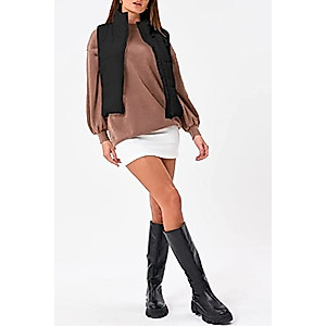 Trendy Queen Puffer Vest Women Fall Clothes Outfits Sleeveless Winter Outerwear Warm Puffer Lightweight Fashion Stand-up Collar Down Vest Fashion 2023