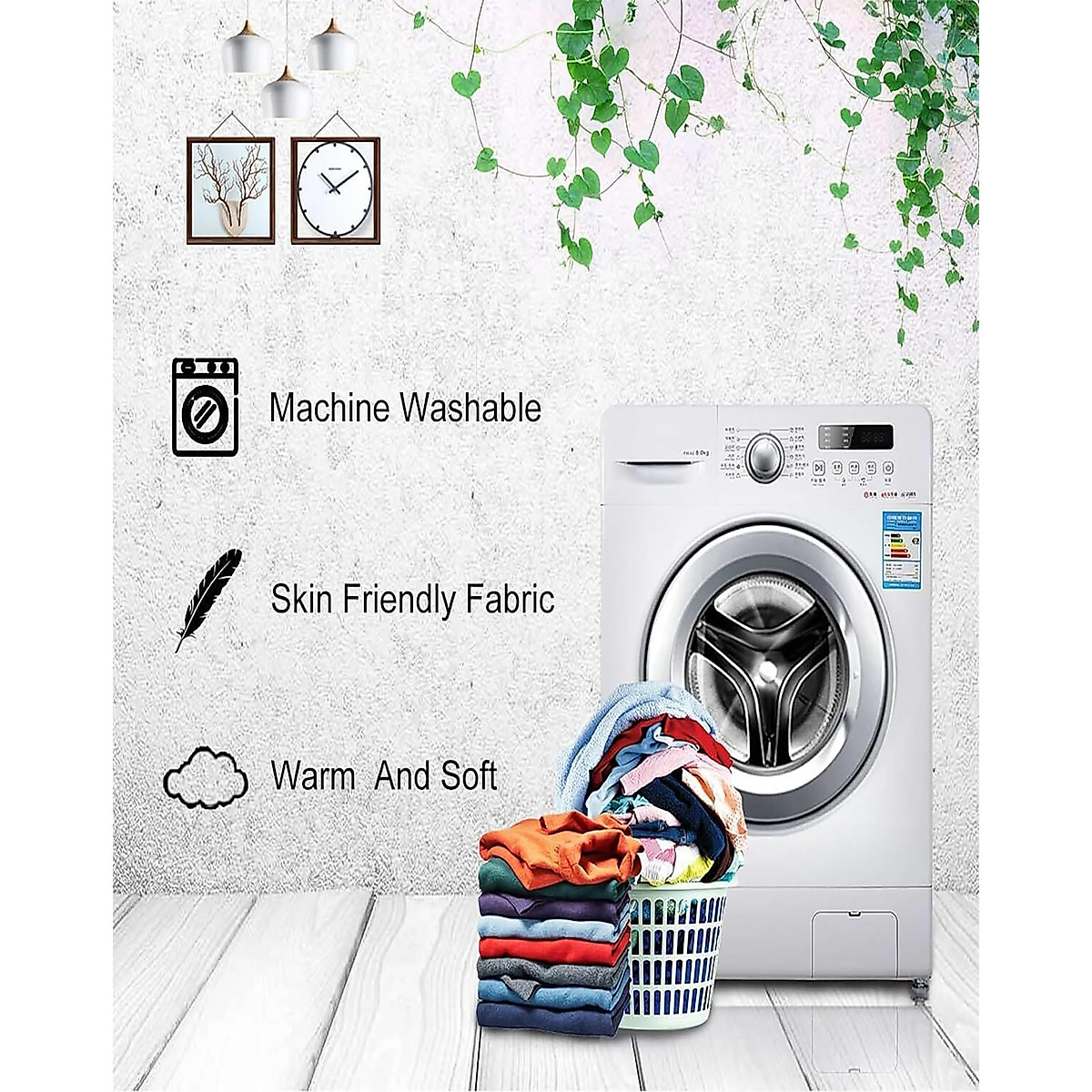 EIANLAI Horse Bed Duvet Cover Set, Wild Animal Themed Bed 3 Piece Duvet Cover Set for Kids, Teens, Boys, Girls Room Decor, includes 1 Duvet Cover and 2 Pillow Cases - Queen