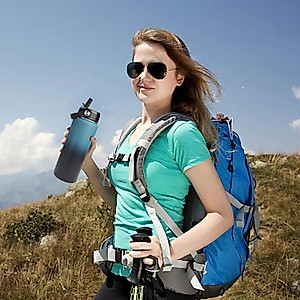 LLCJYYCY Straws Lid for HydroFlask Wide Mouth, Flex Straw Lid for HydroFlask Wide Mouth 40 32 20 18 12 oz, Flexible Handle Replacement Lid Straws Cap Top Accessories (Black)