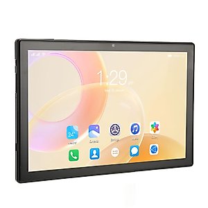 GLOGLOW Office Tablet, 6GB RAM 256GB ROM Octa Core CPU Student Tablet 7000mAh 10 Inch IPS Black Dual Camera for Study (US Plug)