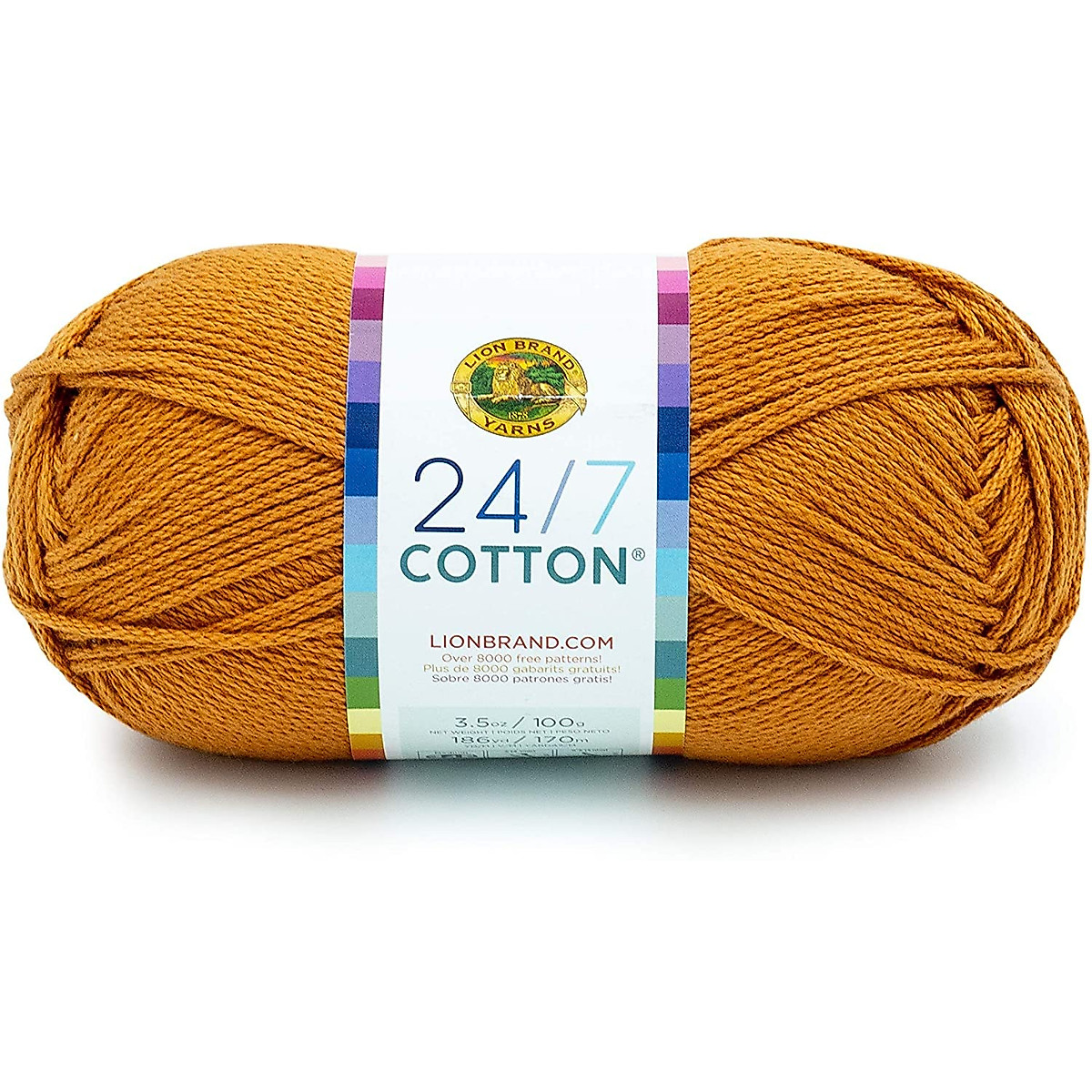 Lion Brand Yarn - 24/7 Cotton - 6 Skein Assortment (Autumn)