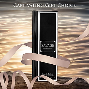 Savage for Men Edt Top notes of Calabrian, Bergamot & Blend of Pepper, Ferrera Lavender & Vetiver Fresh & Woody Fragrance for Everyday Use 0.5 fl Oz (15ml) Bottle for Home & On-The-Go Use Tsa Ready
