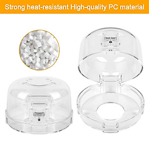 Stove Knob Covers for Child Safety Universal Size Gas Stove Knob Covers with Strong Acrylic Adhesive Baby Proof Oven Knob Covers for Kids Toddler Ranges Knob Covers (Clear)